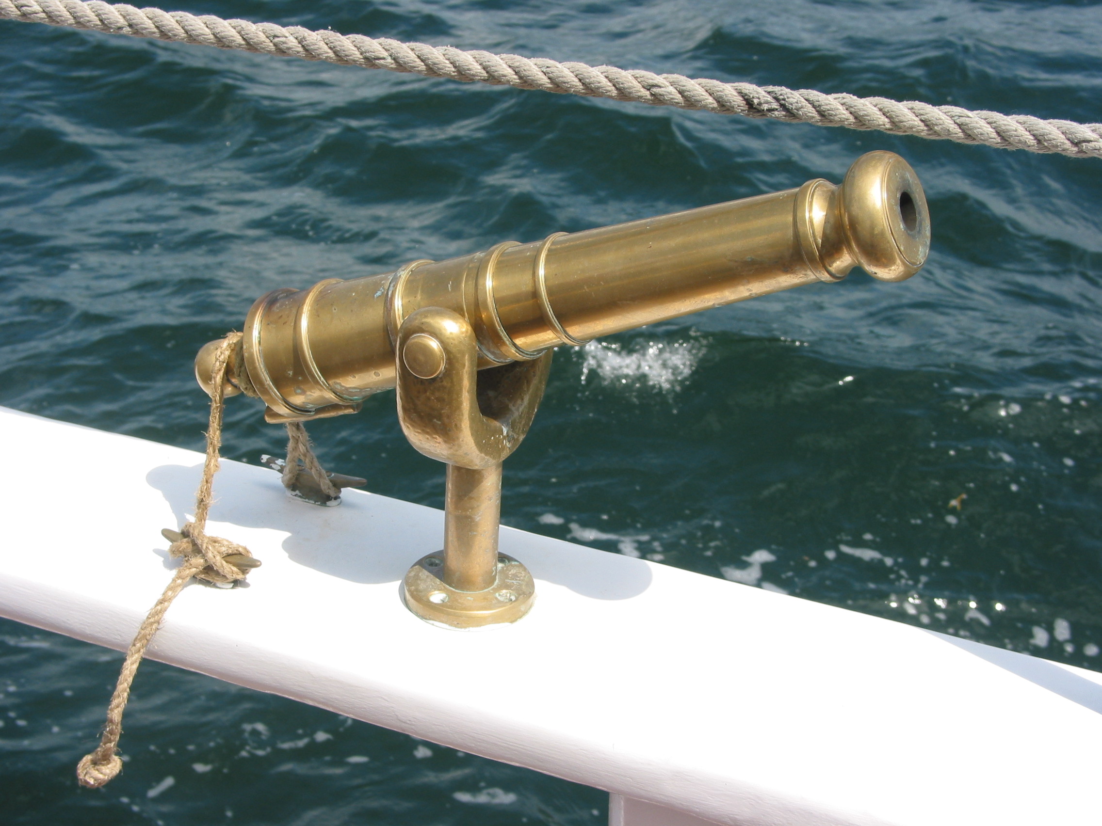 We did fire the cannon while going through. It made some nice echos ...